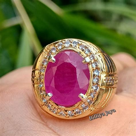 Jual Cincin Batu Ruby Corondum Kualitas Top Shopee Indonesia