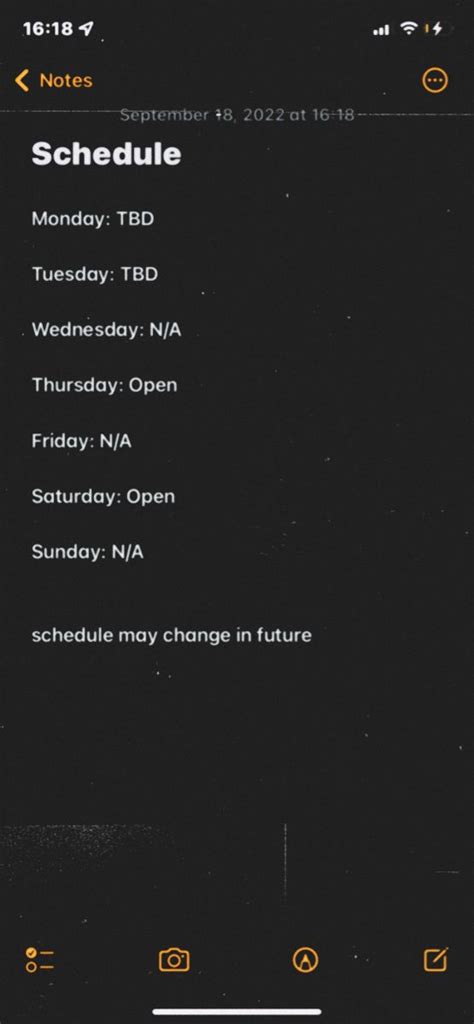 Schedule Let It Be Schedule Pintrest