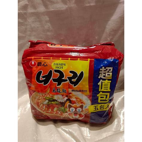 （限時特價）韓國農心 香辣海鮮烏龍麵 四入袋分享包 五入袋超值包 現貨 蝦皮購物