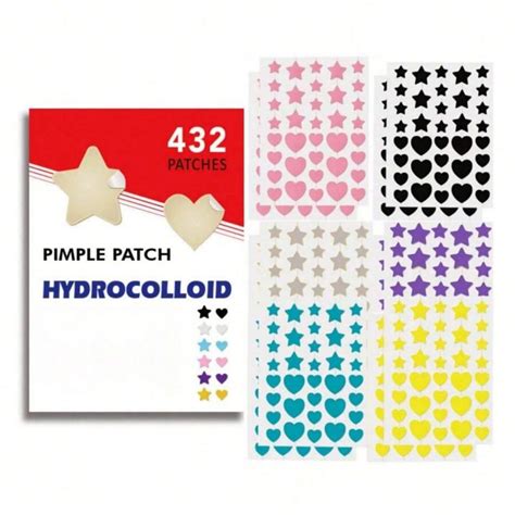 Jaysuing 432pcs Heart Shape Love Pimple Patch Acne Spot Cover Stickers