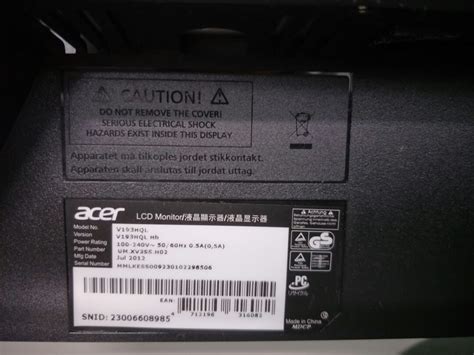 Acer V193HQL monitor, Computers & Tech, Parts & Accessories, Monitor ...