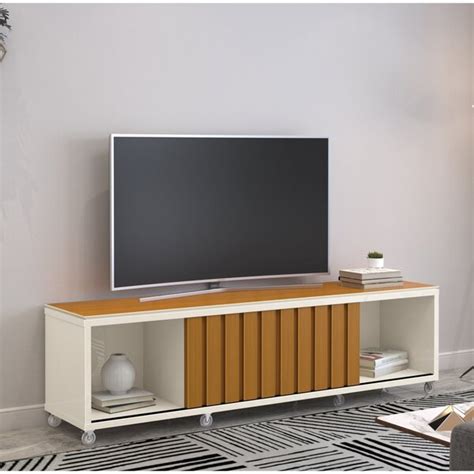 Rack Para Tv Até 75 Polegadas 2 Portas Brise 180 Edn Móveis Off Whitecedro Leroy Merlin