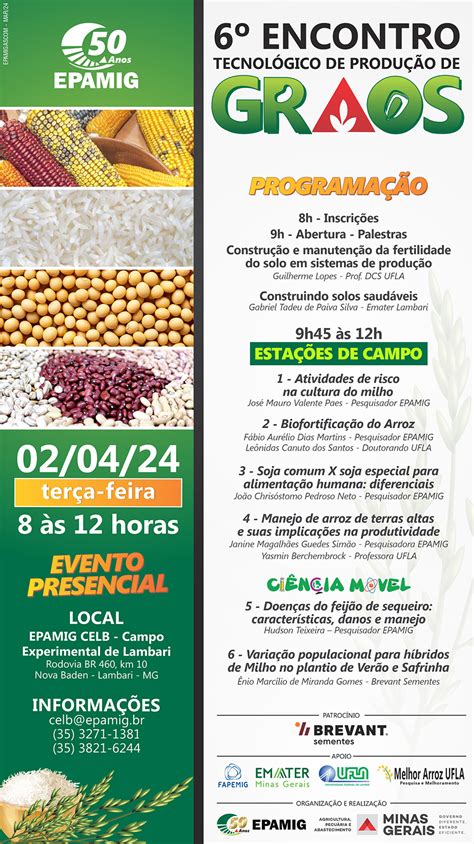 6º Encontro Tecnológico de Produção de Grãos EPAMIG
