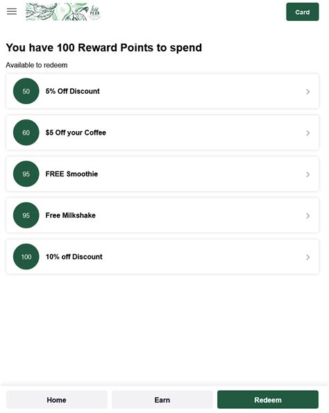 Wild Pear Kitchen Signing Up And Using Rewards Widget — Wild Pear Kitchen