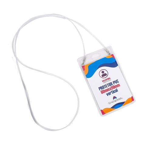 Protetor para Cracha Pvc Vertical x Cordão Silicone C