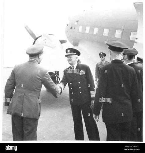 Admiral Stark Visits Copenhagen Original Wartime Caption Being