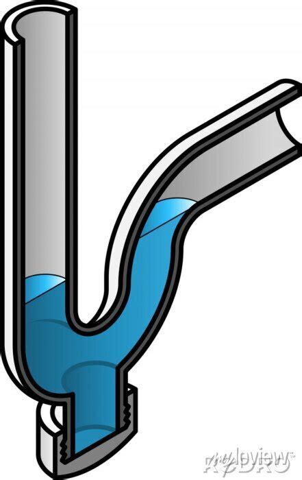 Cross Section Exploded Diagram Of A J Bend P Trap Fitted To • Wall Stickers Water Trap