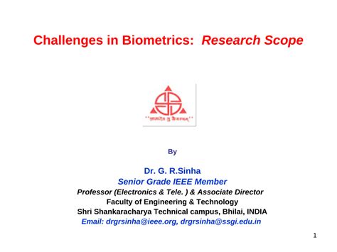 Pdf Challenges In Biometrics Research Scope