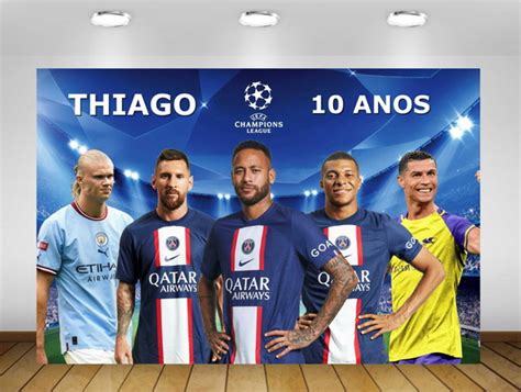 Painel Champions Futebol 1 50x1m Impressão Lona Elo7