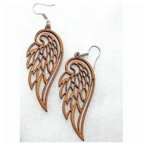 Wing 3 Inch Brown Wooden Earring At ₹ 20piece In Ghaziabad Id 2854178038833