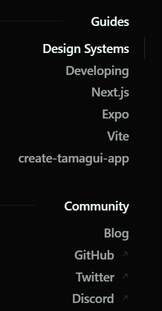 Bug Docs Have A Visual Bug On Left Navigator · Issue 327 · Tamaguitamagui · Github