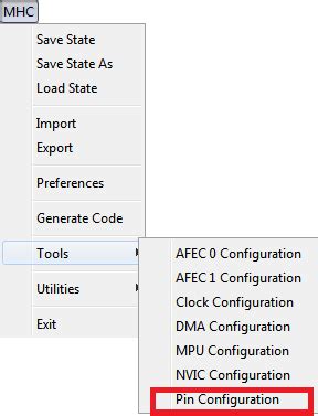MHC Pin Configuration Microchip MPLAB Harmony Quick Documentation Help