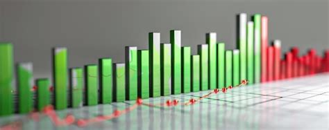 A Bold Bar Chart With Green Bars Rising Sharply And Red Bars Dropping Steeply Representing Stock