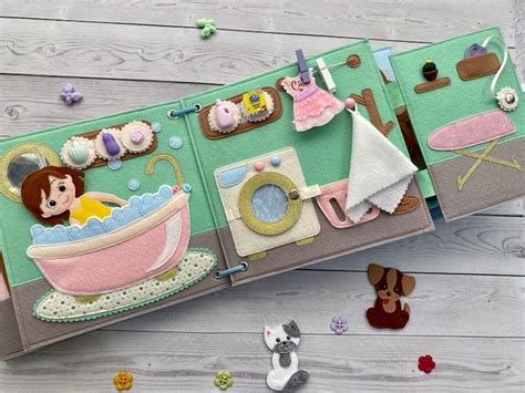 Quiet Book Dollhouse Pattern Felt Busy Book Pattern Pdf Felt Doll