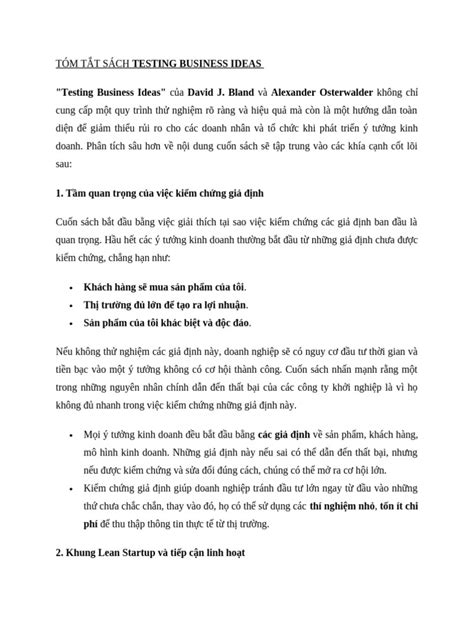 Testing Business Ideas Pdf