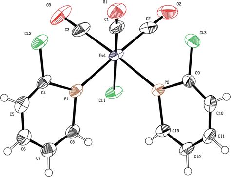 Ortep Style Drawing Of 1 Thermal Ellipsoids Are Given At A 50