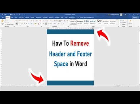 How To Remove Header and Footer Space in Word - YouTube