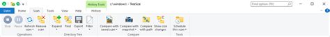 Using Treesize The Ribbon Bar Scan Tab