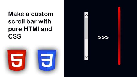make a custom scroll bar for your website with pure html and css youtube