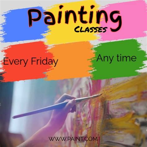 Paint Classes Template Postermywall