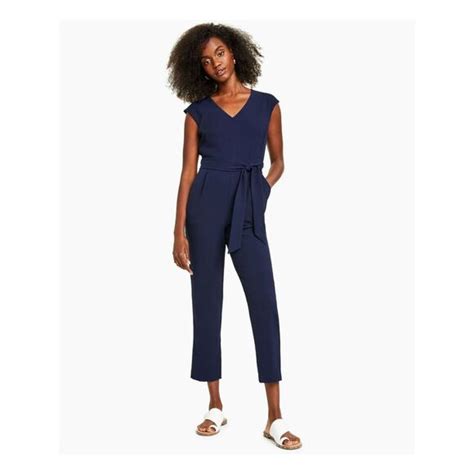 Bar Iii Pants And Jumpsuits Nwt Bar Iii Womens Navy Self Tie Scuba