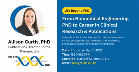 From Biomedical Engineering Phd To Career In Clinical Research