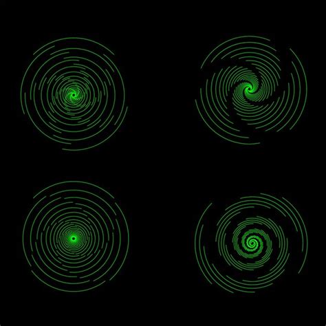 premium vector abstract green neon portal time machine