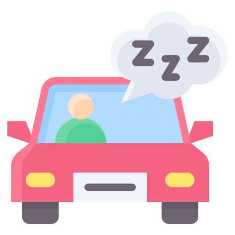 Drowsy Driving Generic Color Fill Icon