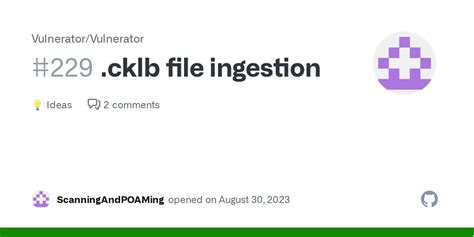 Cklb File Ingestion Vulnerator Vulnerator Discussion GitHub