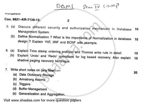Database Management Systems 2012 2013 Be Computer Engineering Semester 4 Se Second Year Old