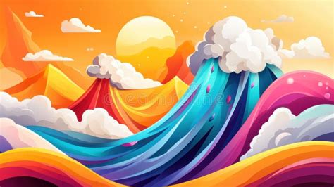 Experience The Dance Of Tectonic Plates With A Vibrant Illustration