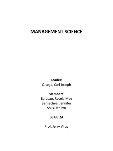 management science pdf theoretical computer science applied