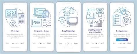 Premium Vector Software Development Onboarding Mobile App Page Screen