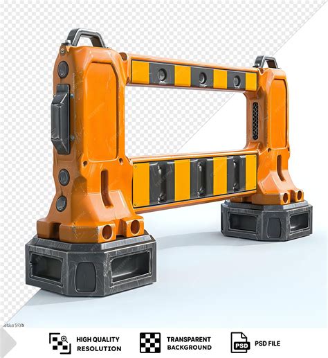 Premium Psd Fire Hydrant Against Blue Sky With Fireproof Barrier In