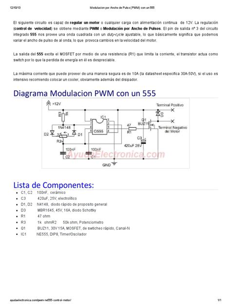 modulacion por ancho de pulso pwm con un 555 pdf semiconductores