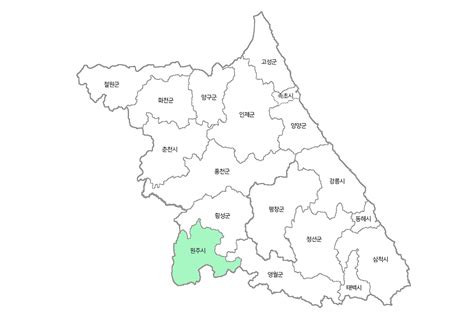 강원도 원주시 행정구역 지도 소개 네이버 블로그