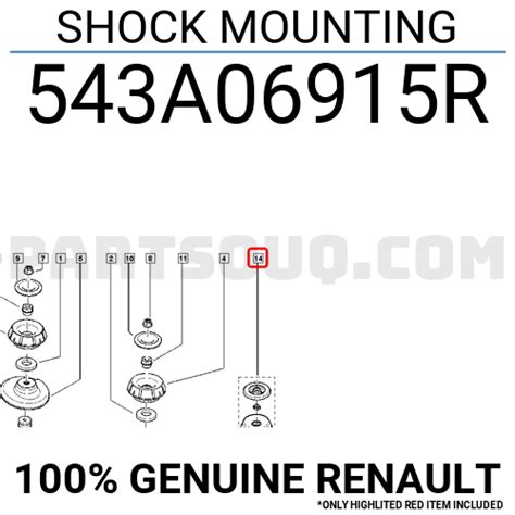 SHOCK MOUNTING 543A06915R | Renault Parts | PartSouq