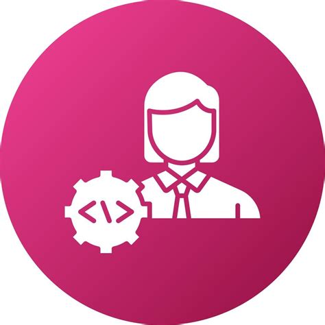 Developer Female Icon Style 21799470 Vector Art At Vecteezy