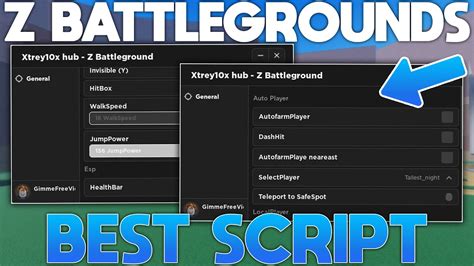 ROBLOX Z Battlegrounds Script Hack Gui Farm Players Kill Aura God