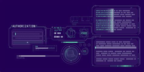 Data Decryption Program Interface With Authorization Window Stock Illustration Download Image