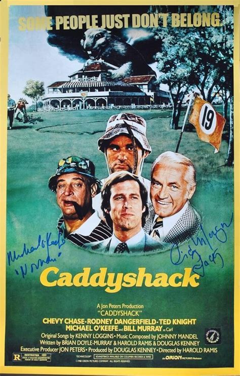 Caddyshack Cast Signed Poster X2 Michael Okeefe Cindy Morgan 11x17