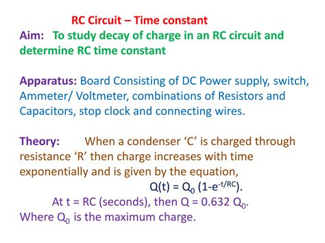Rc Circuitpptx Physics Science