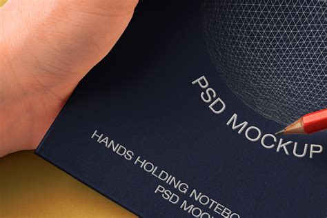 Hands Holding Psd Notebook Mockup Psd Mock Up Templates Pixeden
