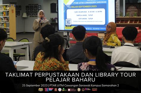 Taklimat Perpustakaan Dan Library Tour Pelajar Baharu Dalam Minggu