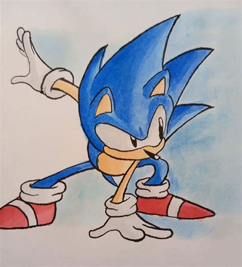 Watercolor Sonic By Carazul On Newgrounds