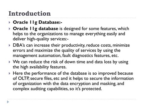 Ppt Oracle 11g Database Development Powerpoint Presentation Free