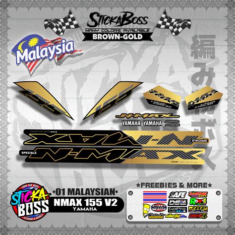 Nmax 155 V2 Decals 01 Malaysian 【with Freebies】 Shopee Philippines