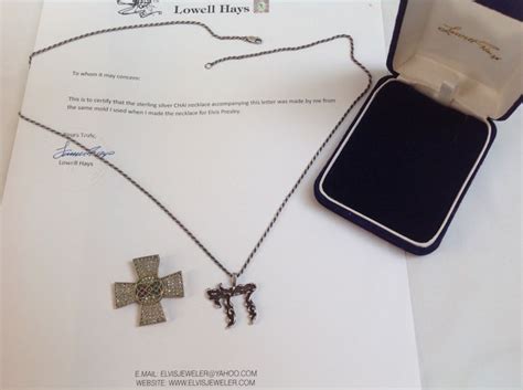 Elvis Presley Sterling Silver Chai Necklace Big Cross Catawiki