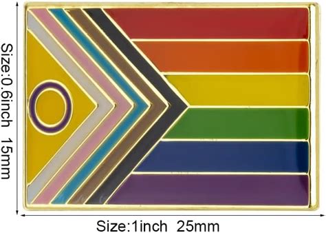 Intersex Progress Pride Badge Lapel Pin Brooch 5pcs Bigamart