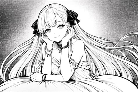 Premium Ai Image A Black And White Drawing Of A Girl With The Word